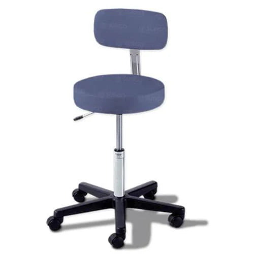 Midmark 273-001-855 Pneumatic Adjustable Soothing Blue Stool with Back ...